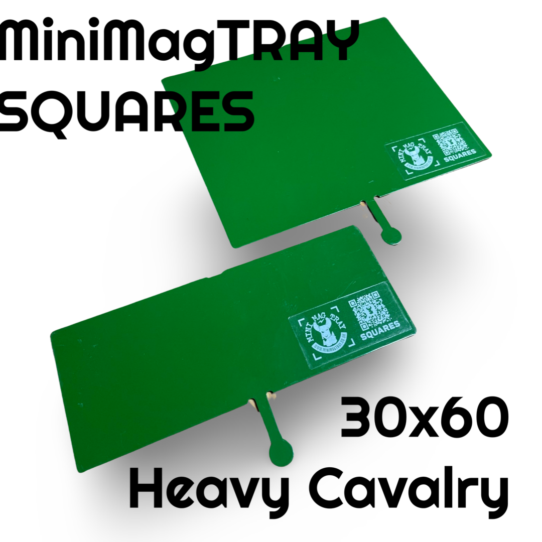 30x60mm Heavy Cavalry Square Base Trays Multi-List - MiniMagTray