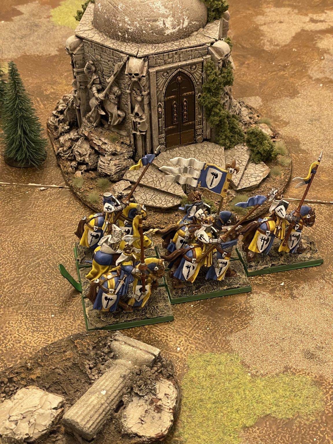 BATTLEFIELD GREEN - 30x60mm Heavy Cavalry Square Base Trays - MiniMagTray