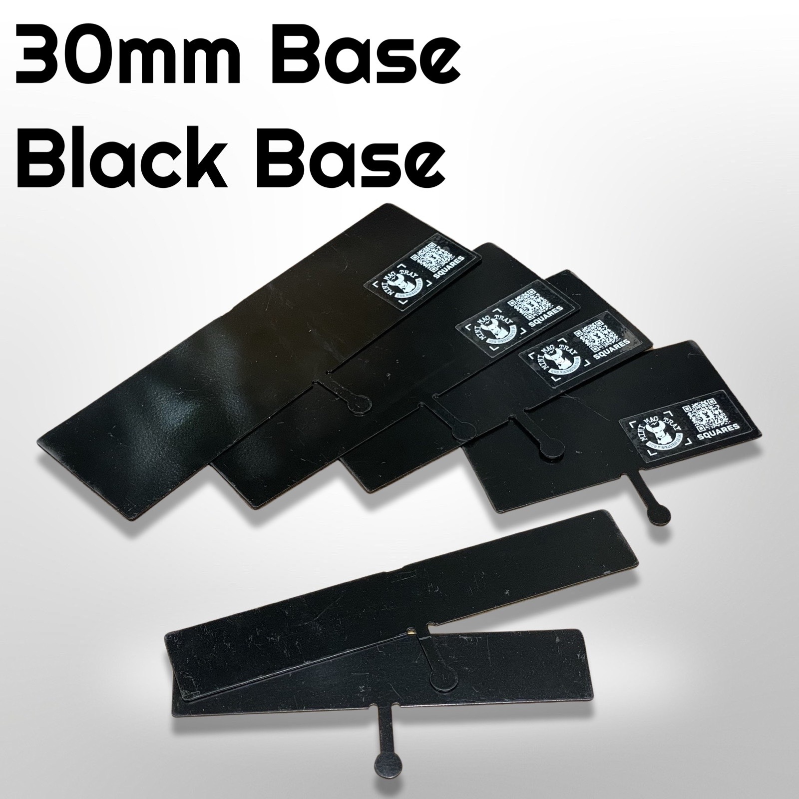BASE BLACK - 30mm Heavy Infantry Square Base Trays - MiniMagTray